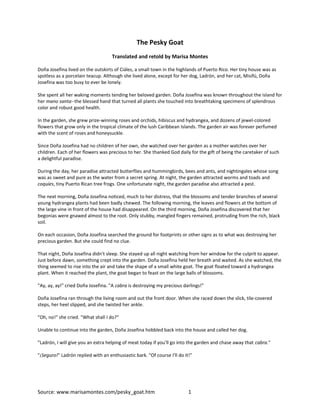 The Pesky Goat by Marissa Montes | DOC