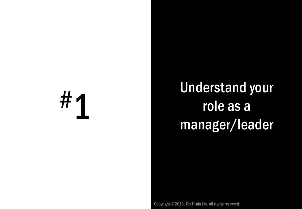 #1 Understand your role as
