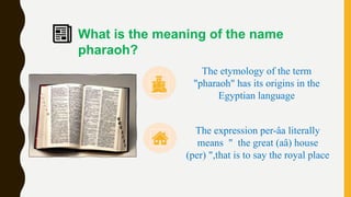 The pharaoh exposé l'histoire des pharaons | PPT