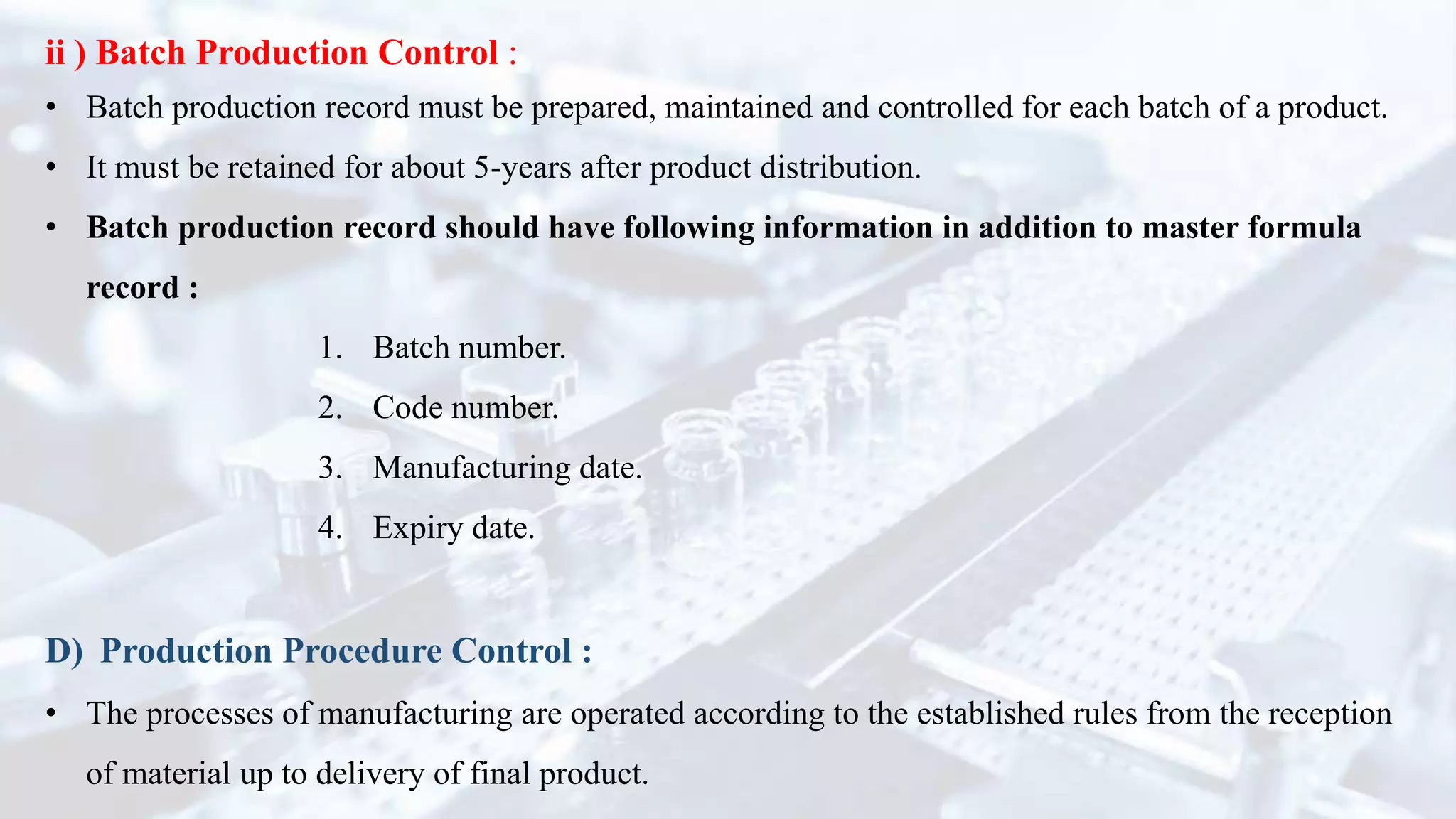 The pharmaceutical manufacturing principles - Quality Control | PPTX