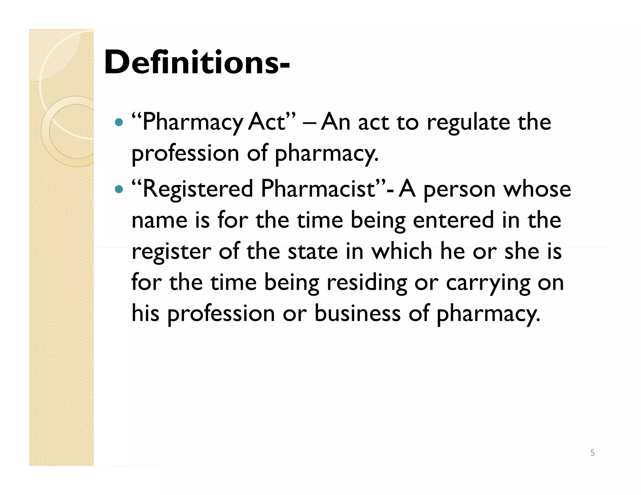 The pharmacy act | PDF