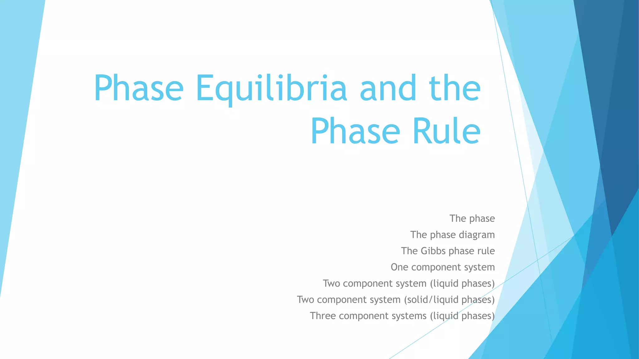 The phase rule | PPT