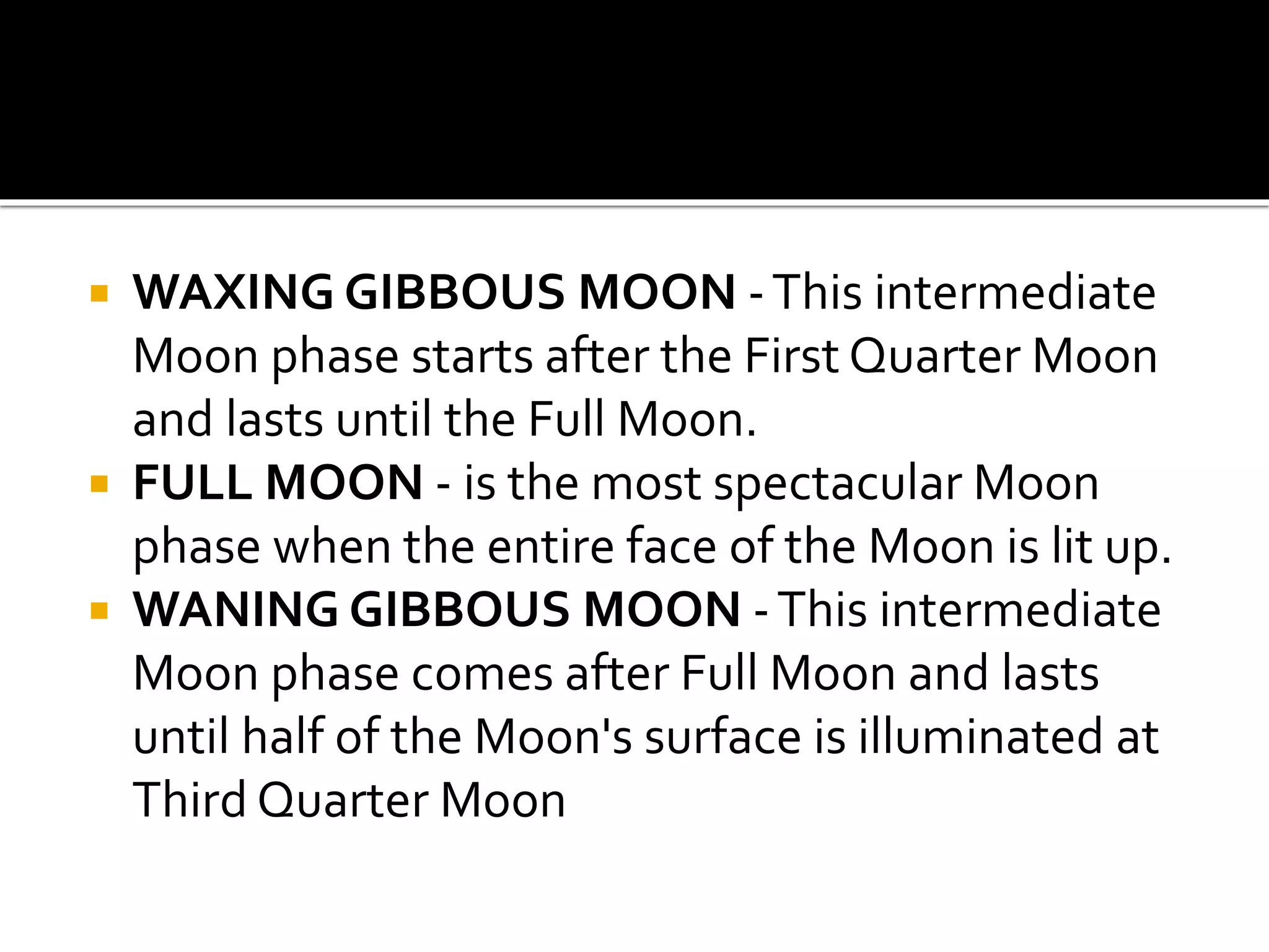 The phases of the moon | PPTX