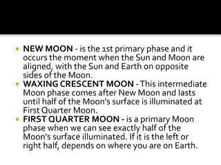 The phases of the moon | PPTX