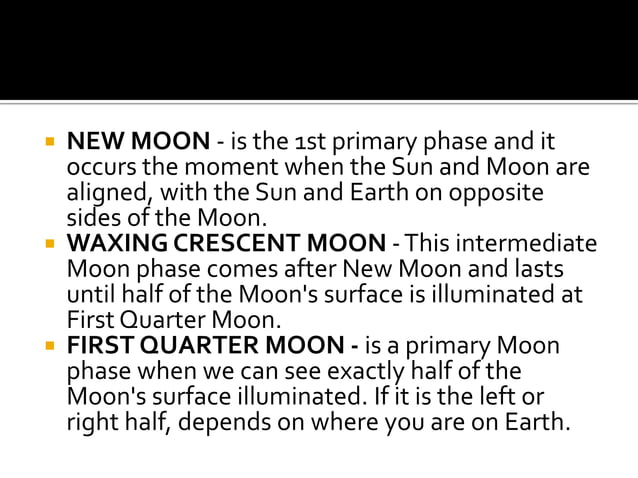 The phases of the moon | PPT