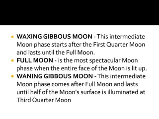 The phases of the moon | PPTX