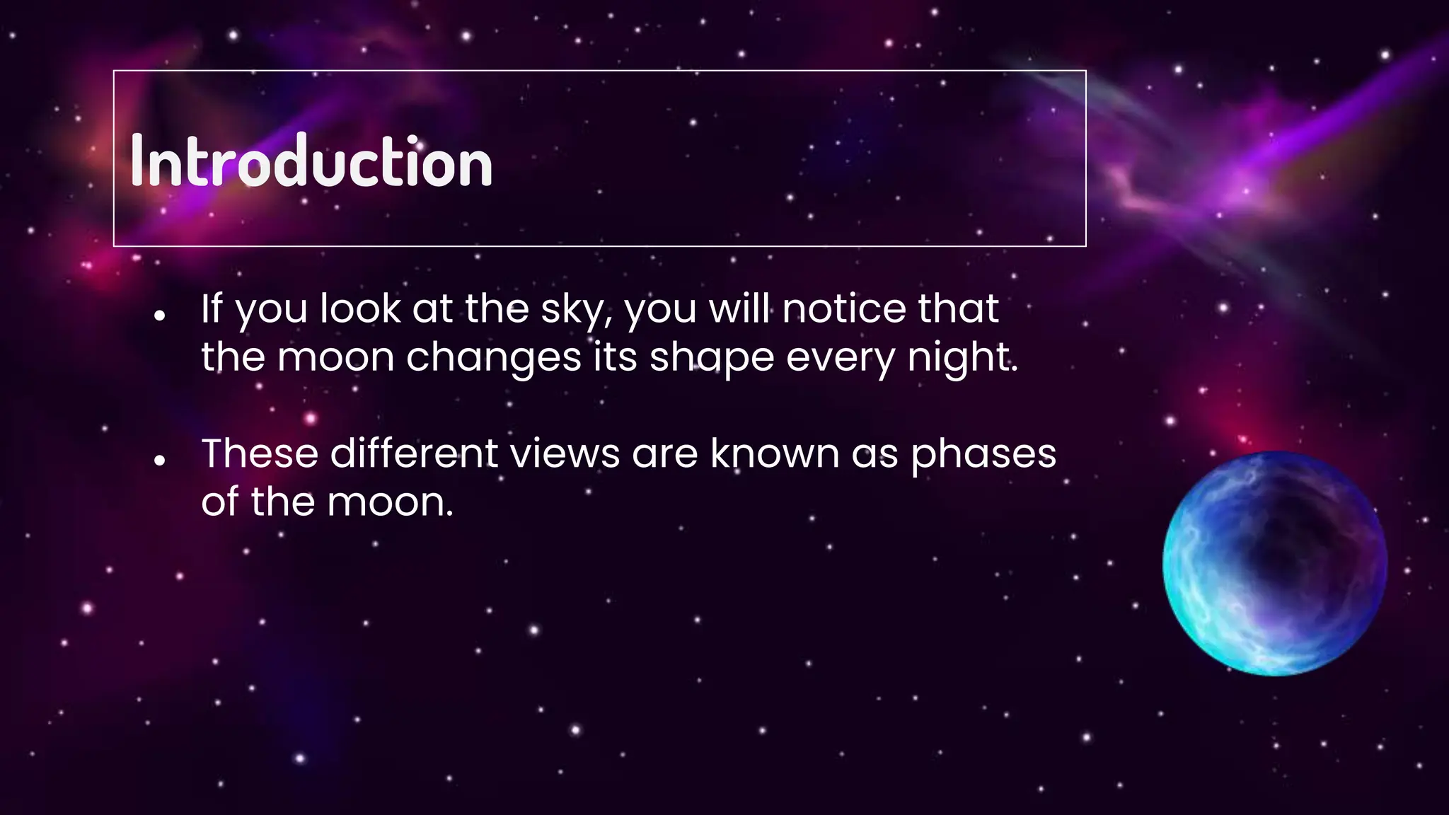 The Phases of the moon Presentation | PPTX