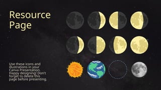 The Phases of the Moon Science NGSS Presentation in Black Blue and ...