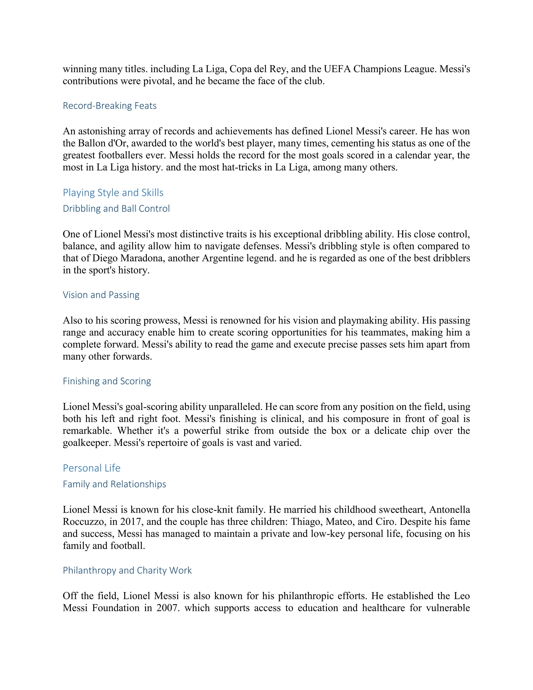 The Phenomenon of Lionel Messi: An In-Depth Exploration | DOCX