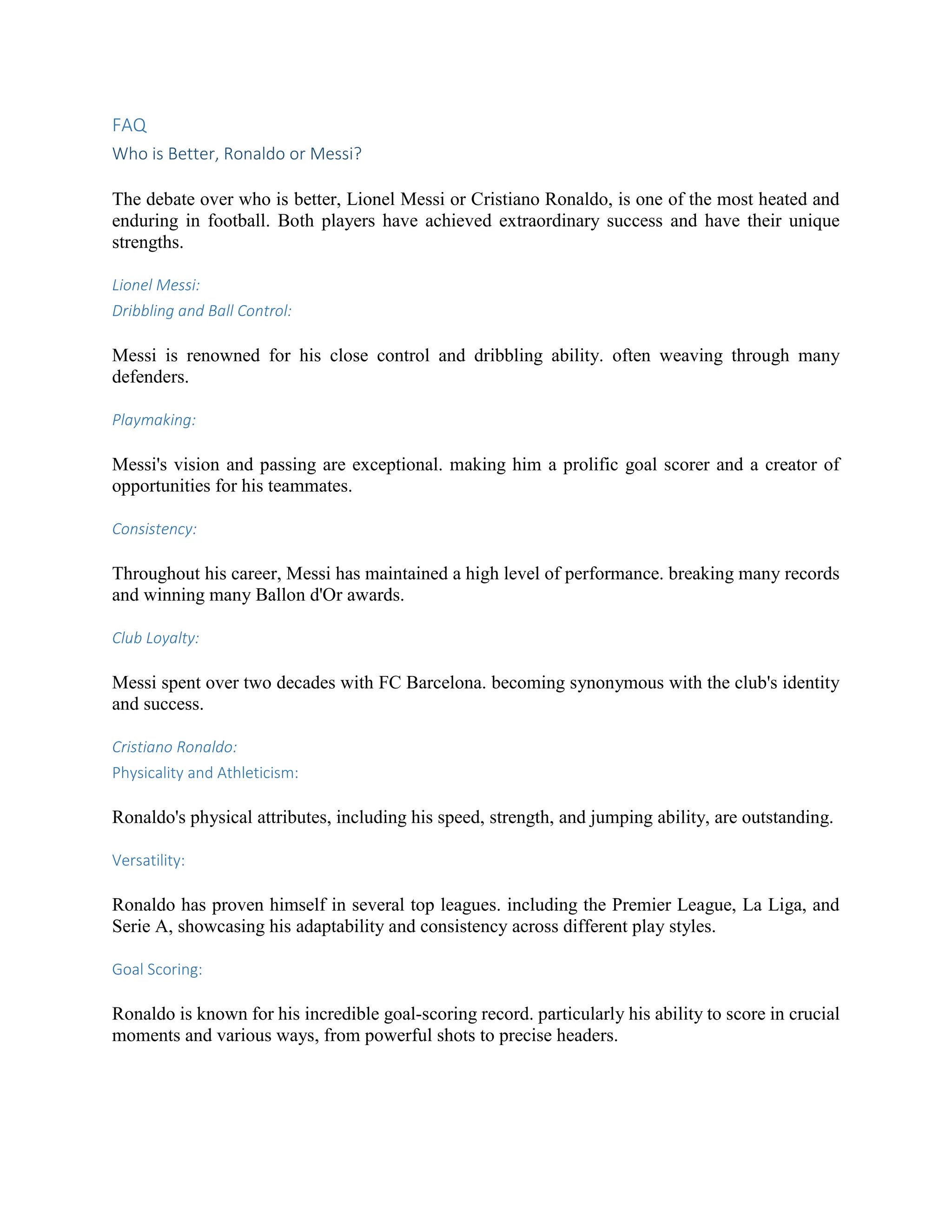 The Phenomenon of Lionel Messi: An In-Depth Exploration | DOCX