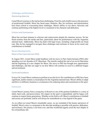 The Phenomenon of Lionel Messi: An In-Depth Exploration | PDF