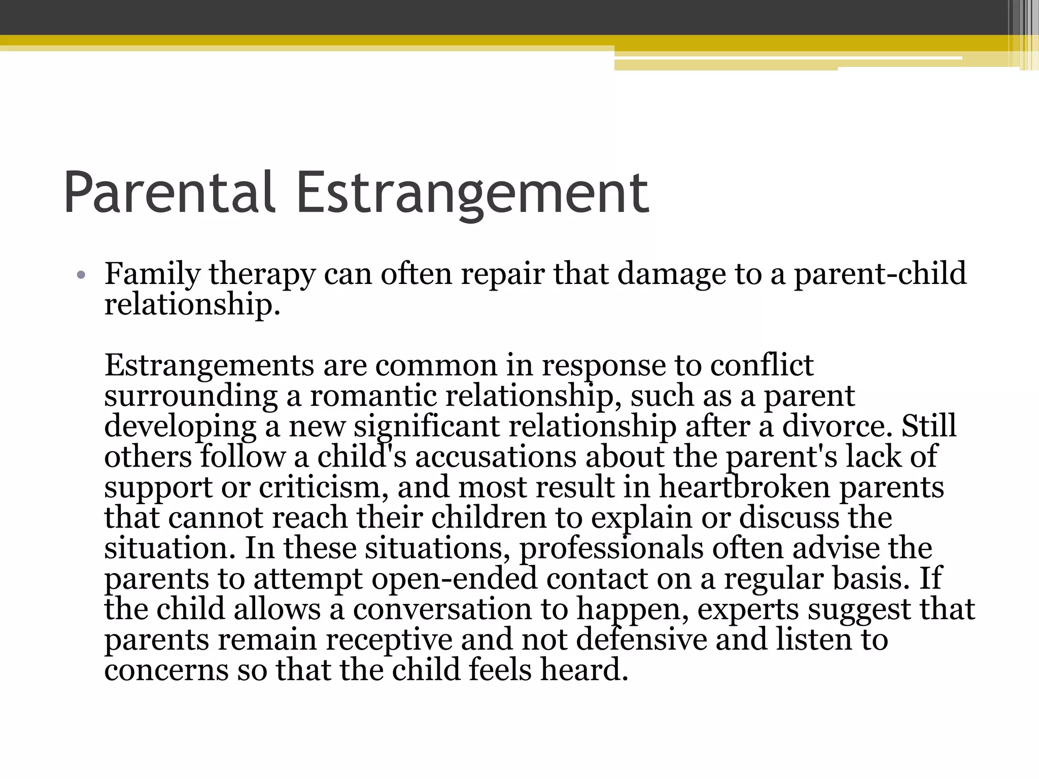 The Phenomenon of Parental Estrangement | PPTX