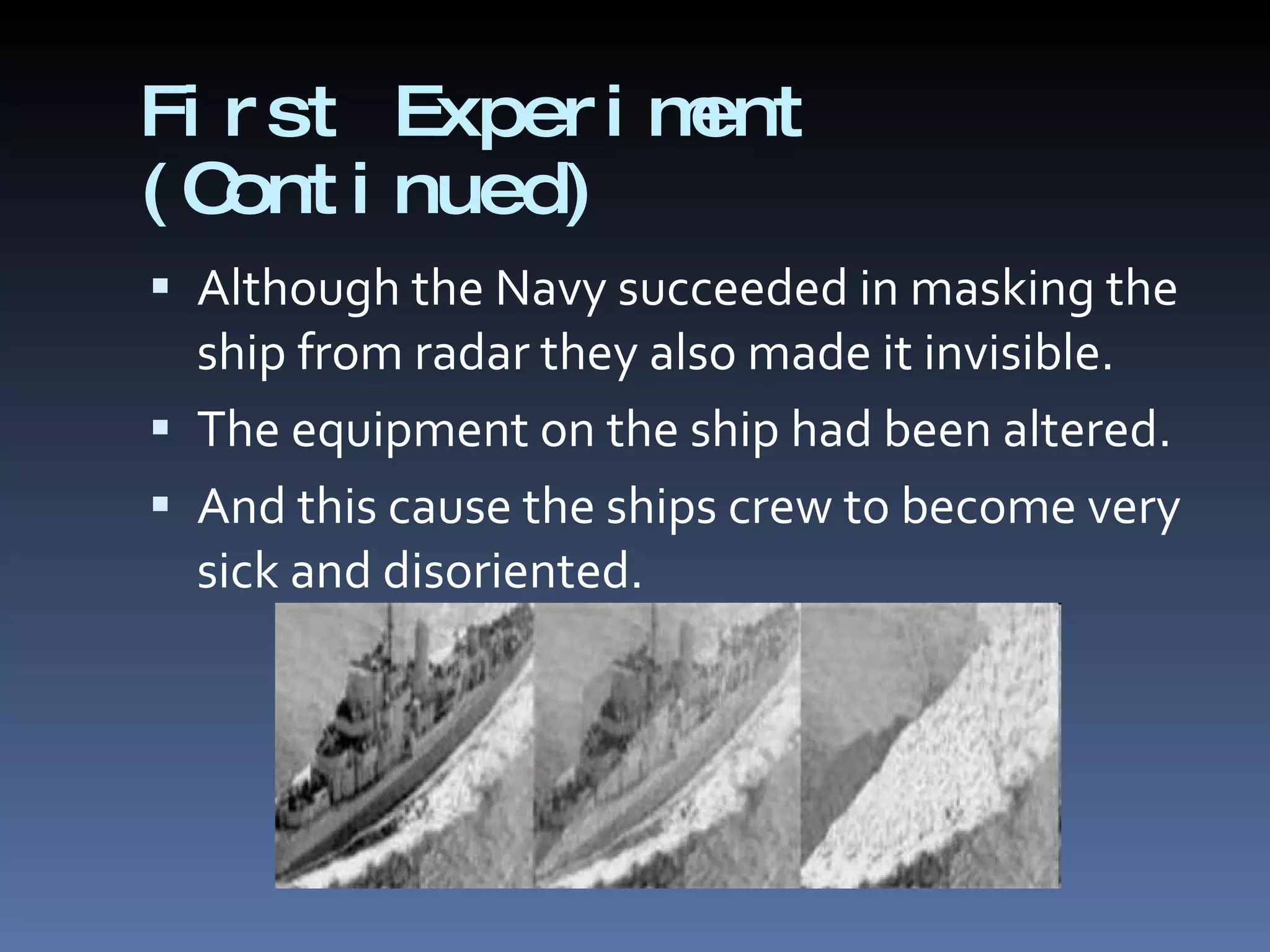 The Philadelphia Experiment | PPT