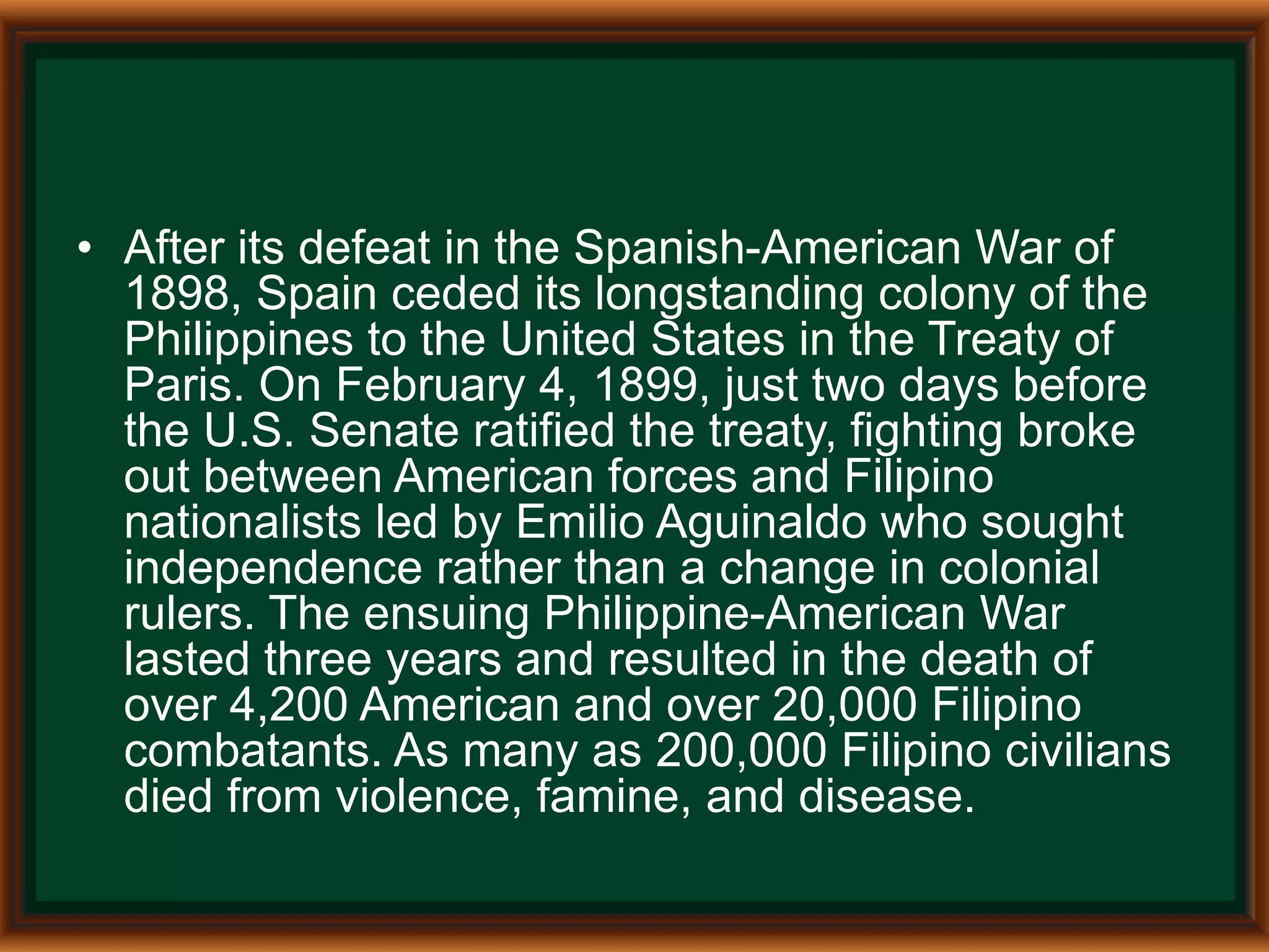 The philippine american war | PPTX