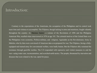 The philippine american war | PPTX