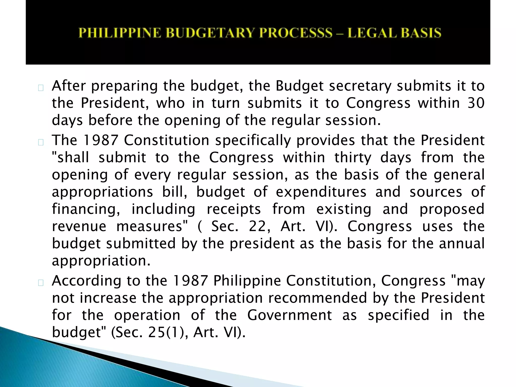 The philippine budgetary process | PPTX