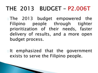 The philippine budgetary process | PPTX