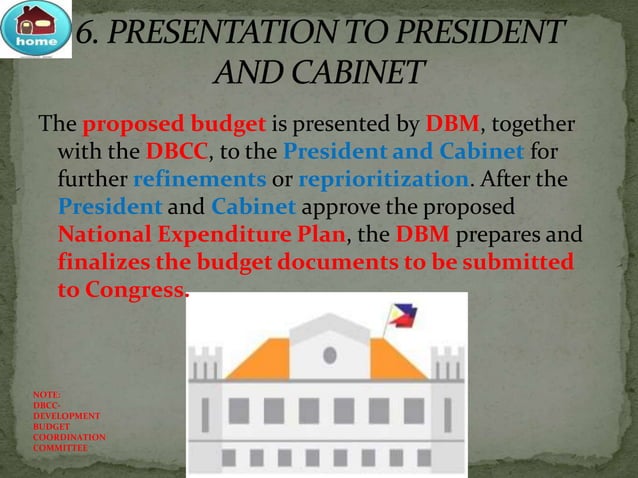 The Philippine Budget Process | PPSX | Civic affairs | Politics