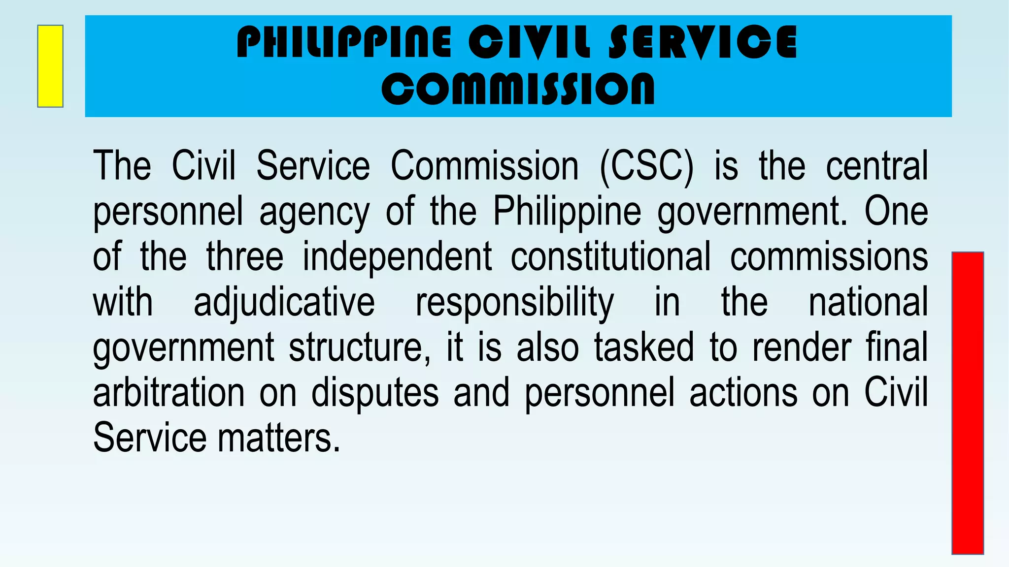 The philippine civil service system final report | PPT