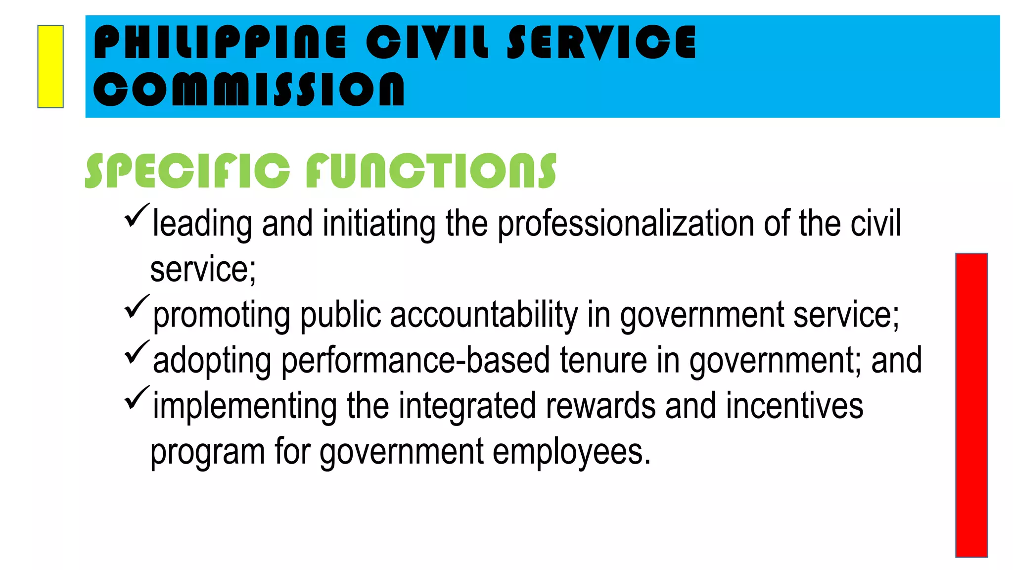 The philippine civil service system final report | PPT