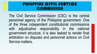 The philippine civil service system final report | PPT