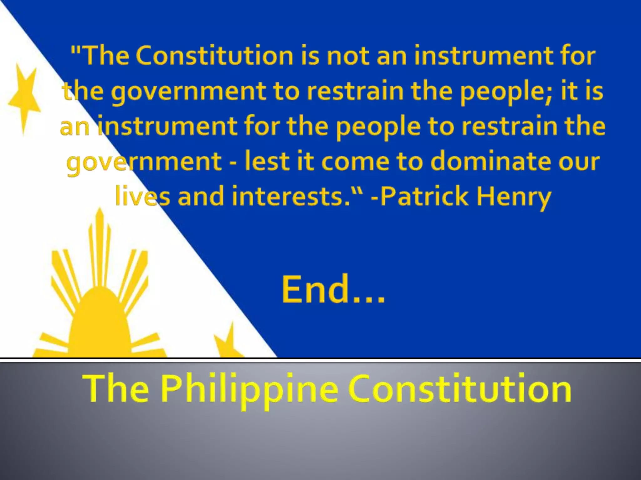 The philippine constitution | PPTX