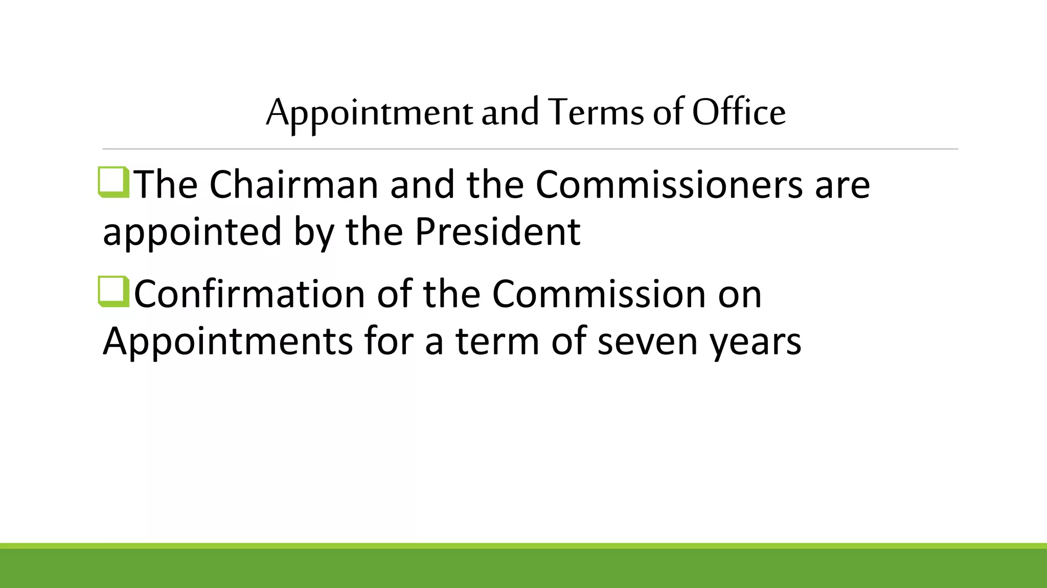 The philippine constitutional commissions | PPTX