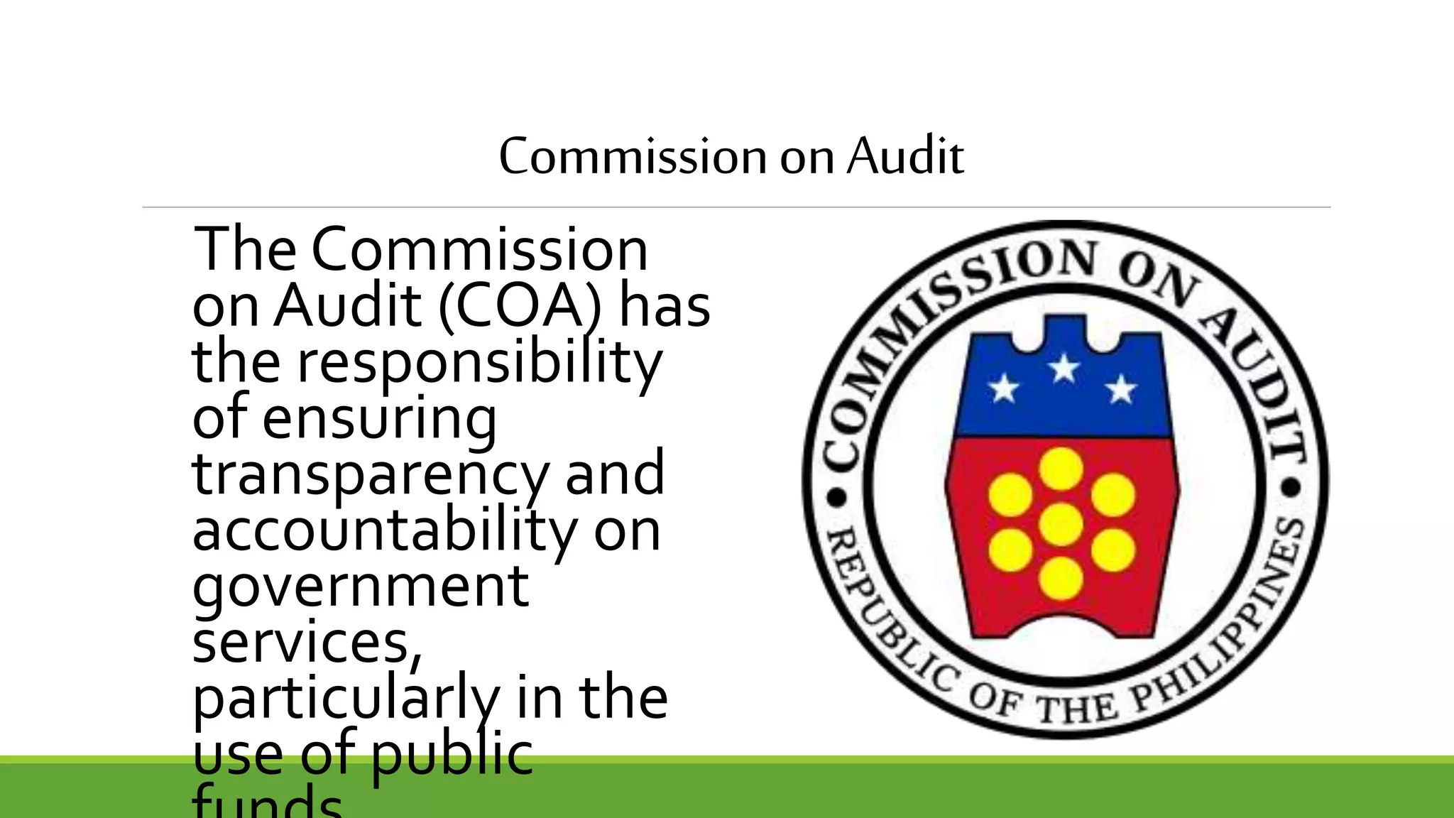 The philippine constitutional commissions | PPTX