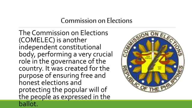 The philippine constitutional commissions | PPTX | Law