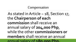 The philippine constitutional commissions | PPTX