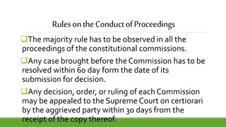 The philippine constitutional commissions | PPTX