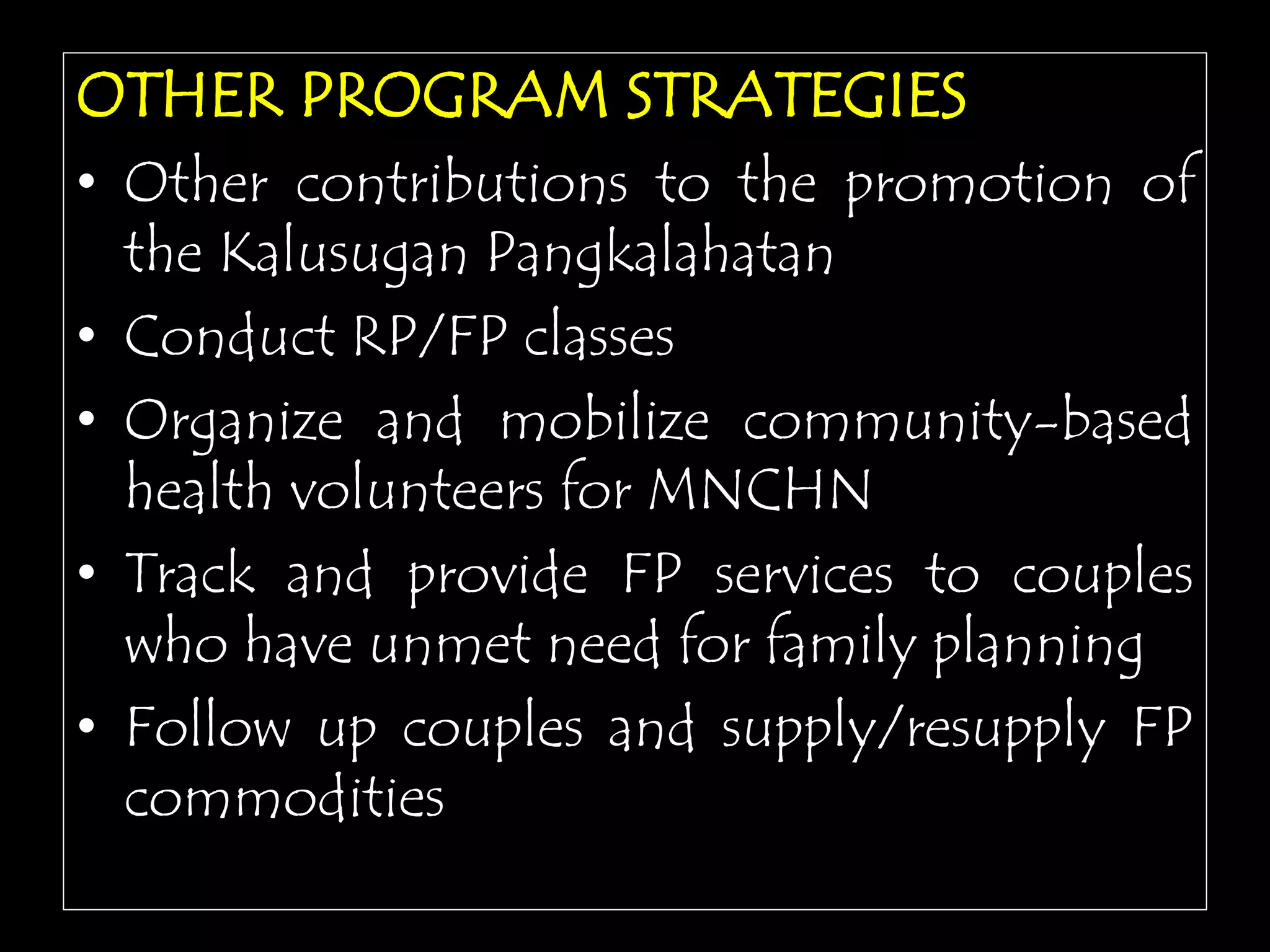 The philippine family planning program (PPT) | PPTX