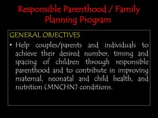 The philippine family planning program (PPT) | PPTX