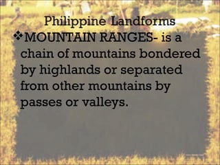 The philippine landforms | PPT