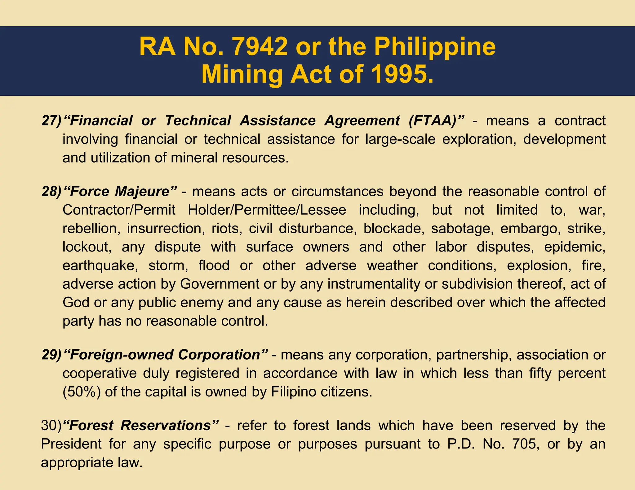 RA 7942:vThe Philippine Mining Act of 1995 | PPTX