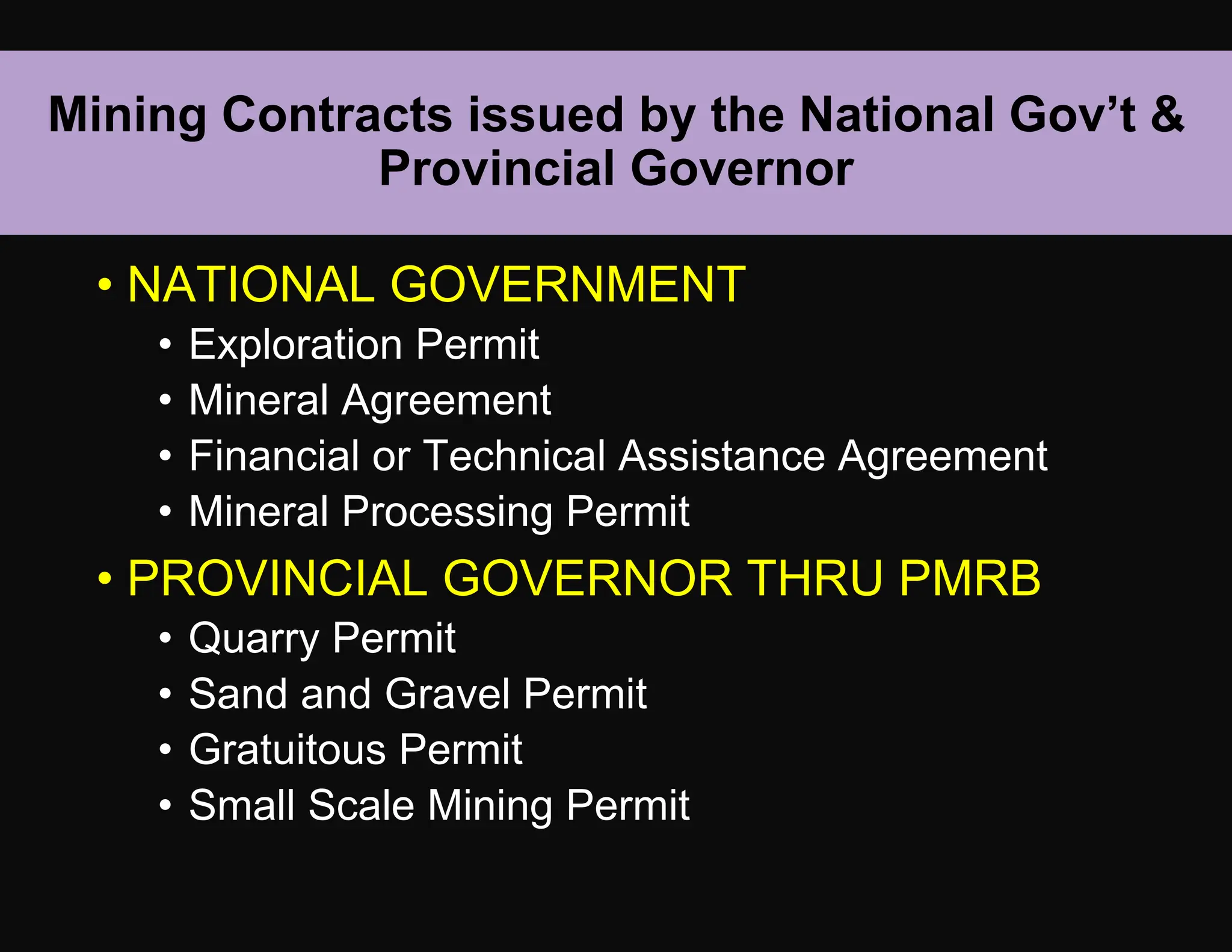 RA 7942:vThe Philippine Mining Act of 1995 | PPTX