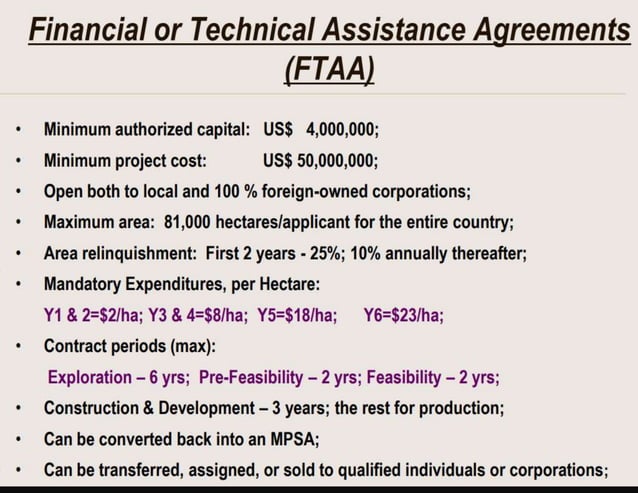 RA 7942:vThe Philippine Mining Act of 1995 | PPTX