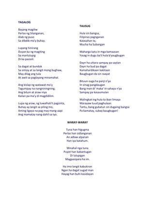 The Philippine National Anthem | DOCX