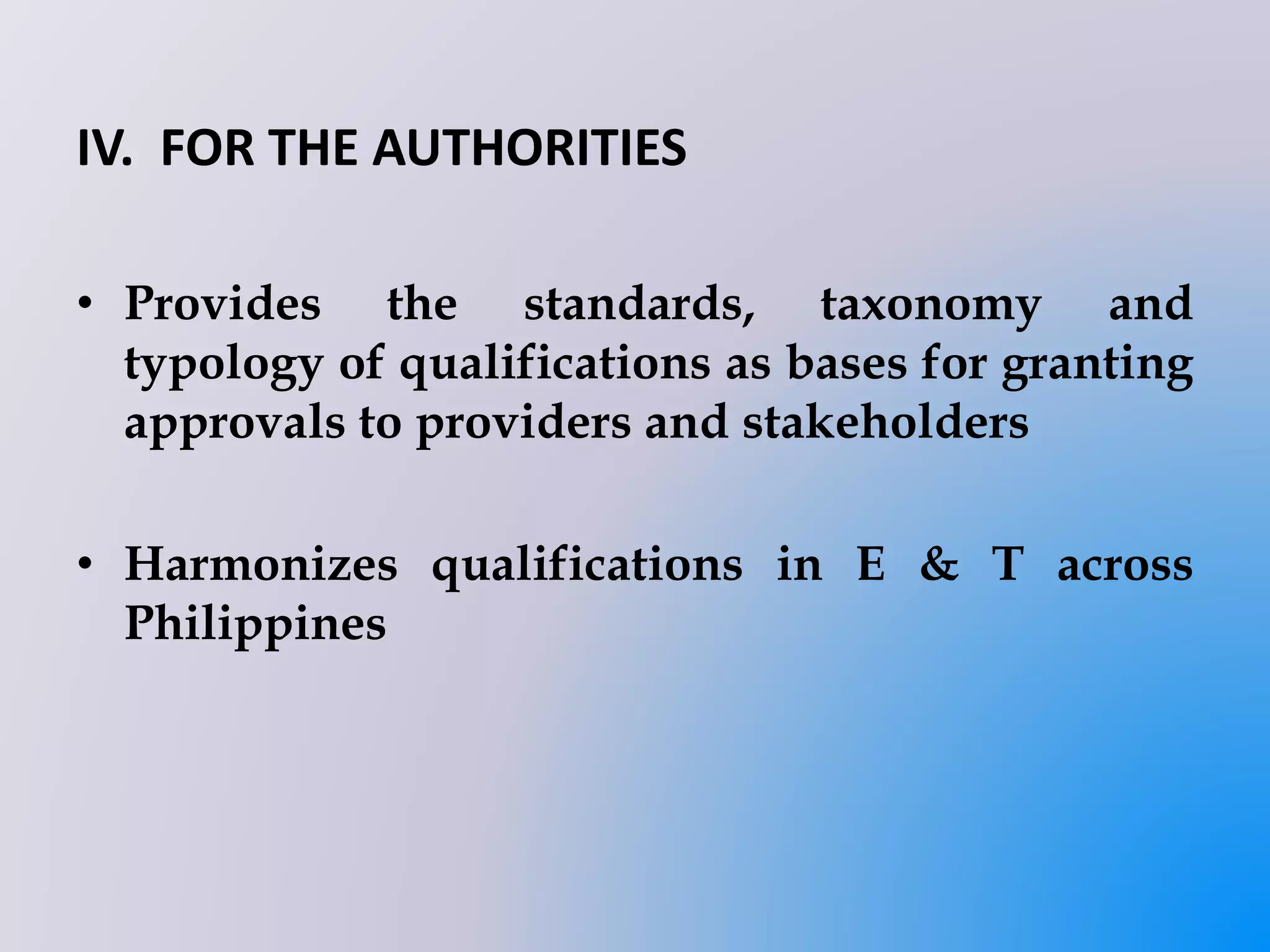 The philippine qualification framework | PPTX