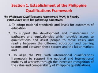 The philippine qualification framework | PPTX