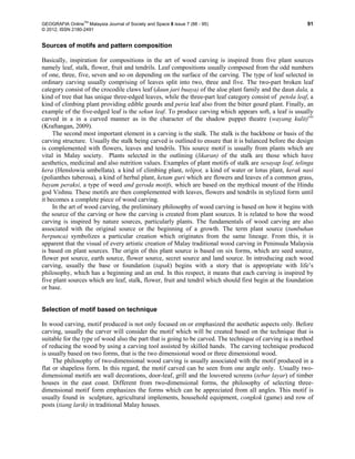 The philosophy in the creation of traditional malay carving motifs in ...