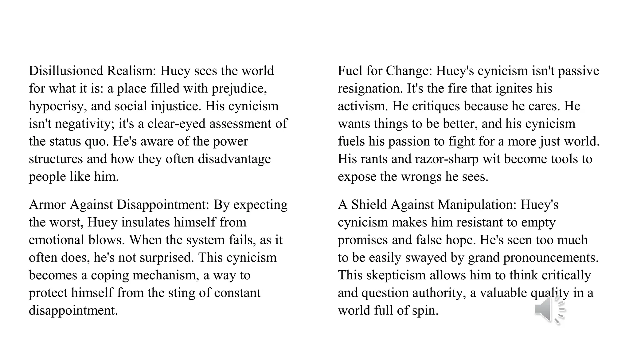 "The Huey Manifesto: Reason with a Fist!" The Philosophy of Huey ...