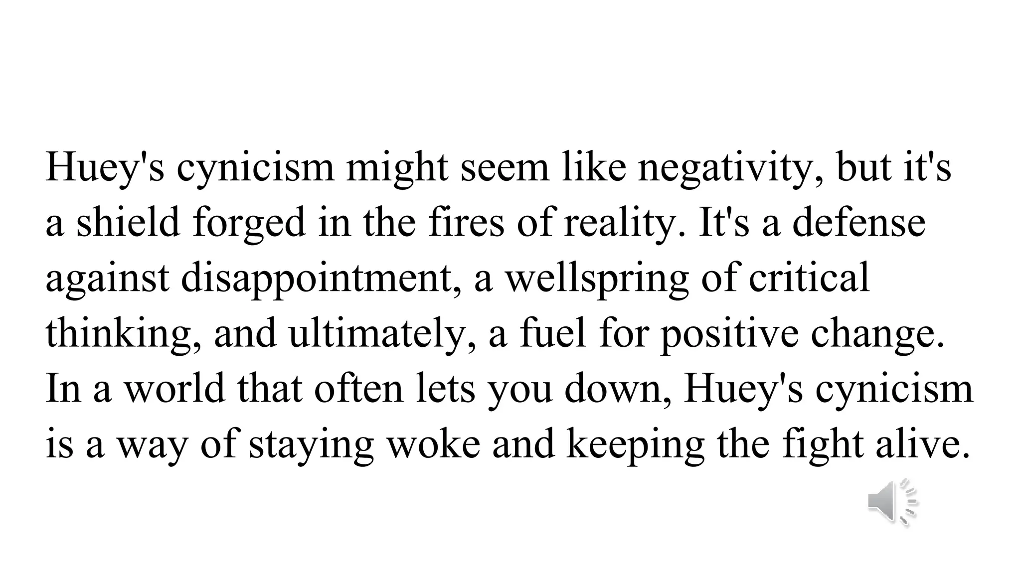 "The Huey Manifesto: Reason with a Fist!" The Philosophy of Huey ...