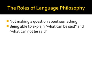 The philosophy of language | PPT