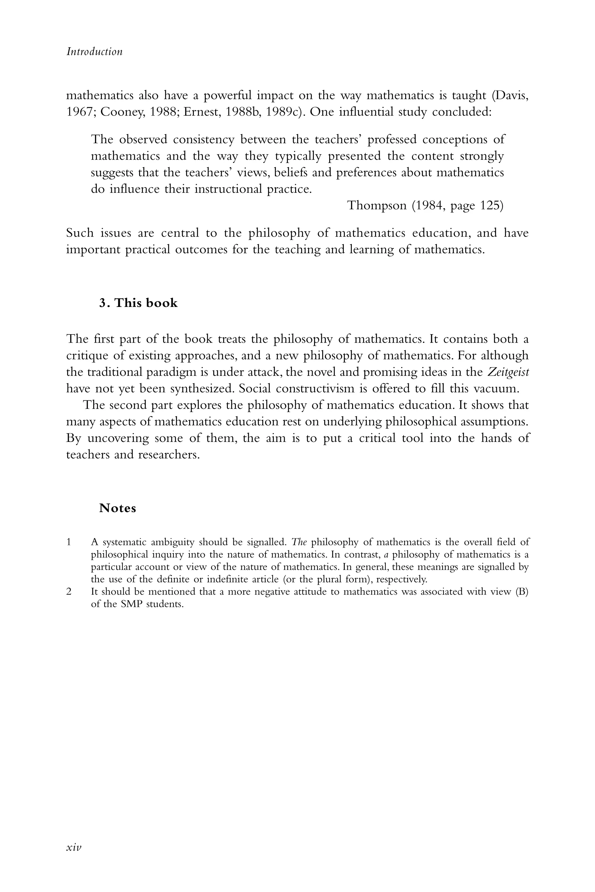 The Philosophy of mathematics education 2 | PDF