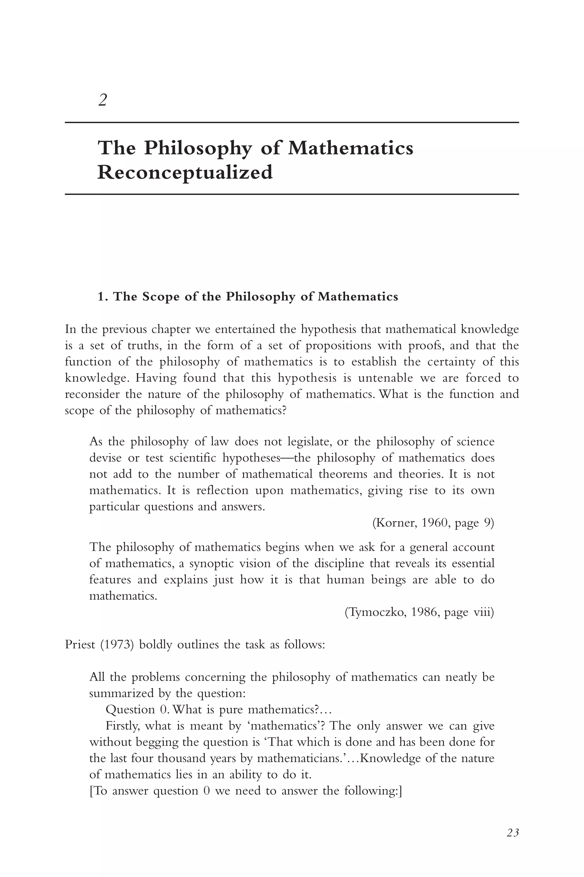 The Philosophy of mathematics education 2 | PDF