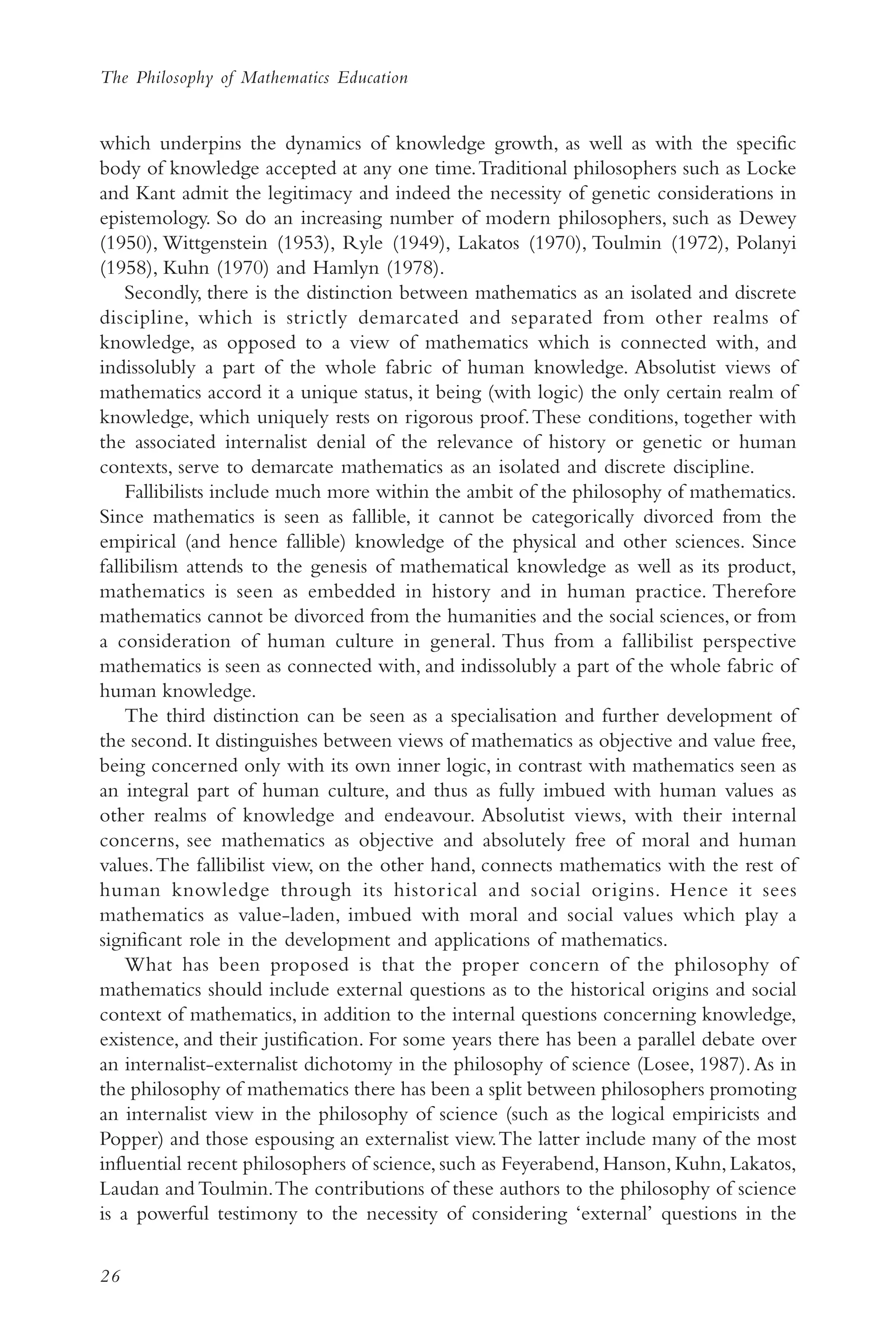 The Philosophy of mathematics education 2 | PDF