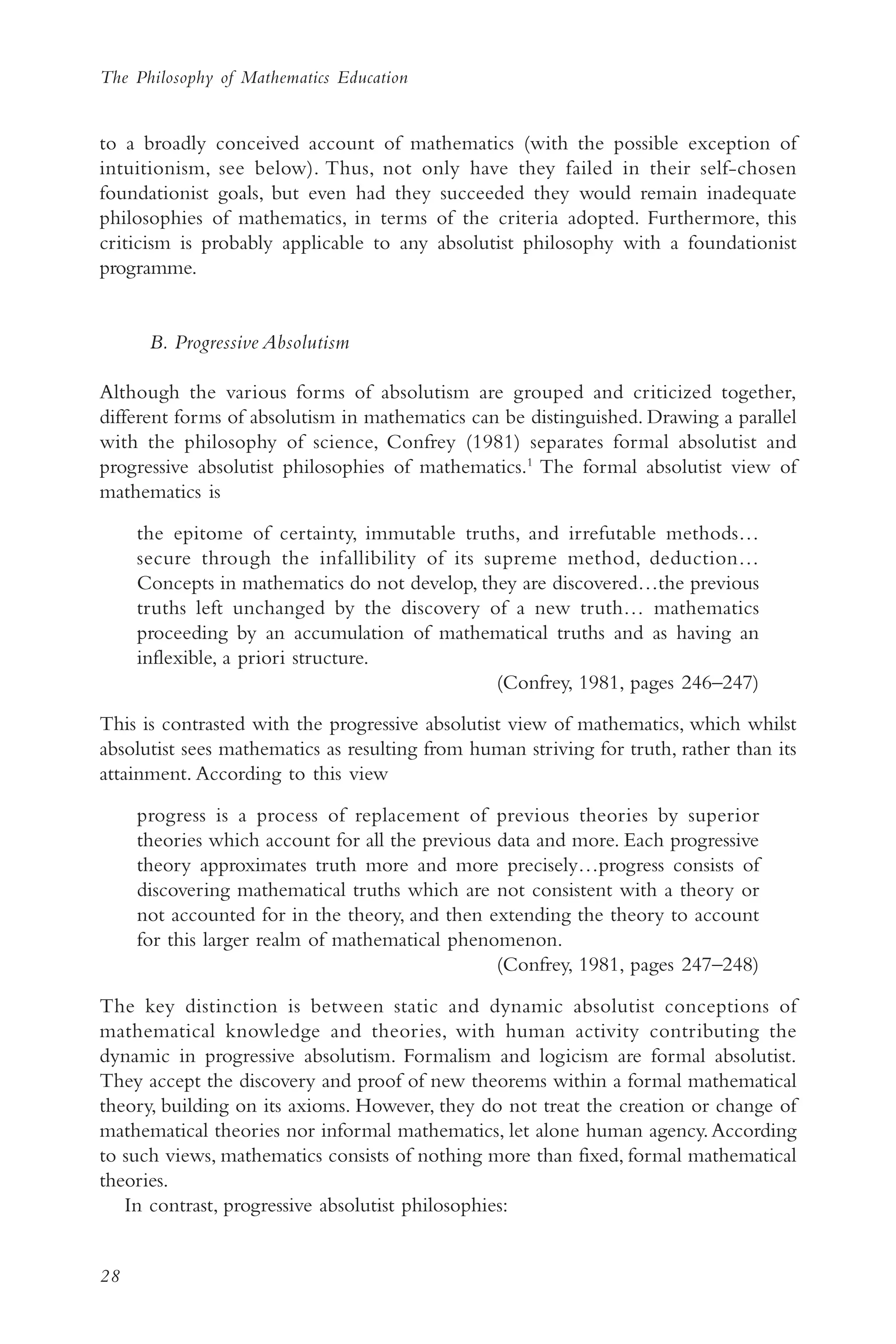 The Philosophy of mathematics education 2 | PDF