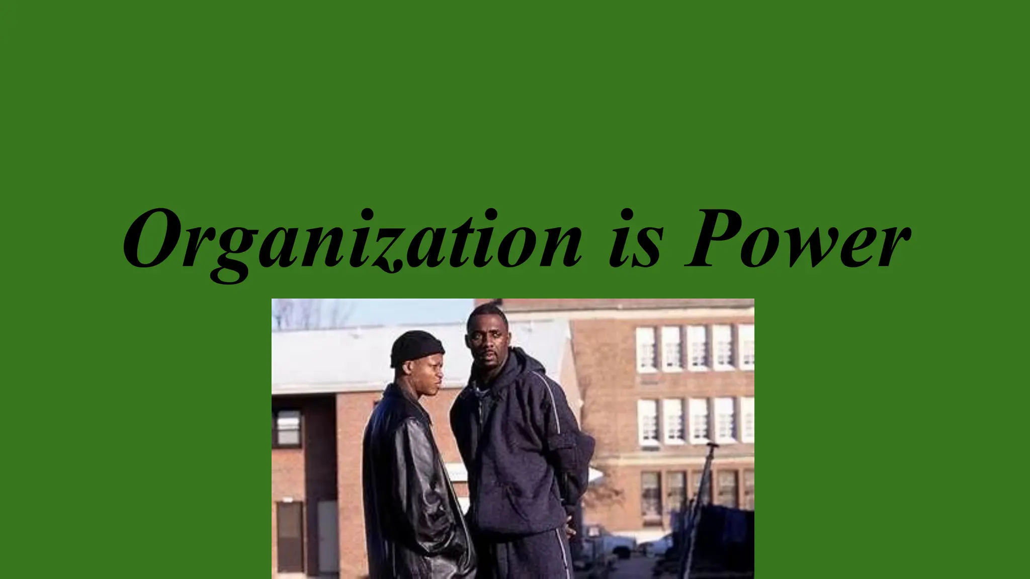 The Stringer Bell Manifesto: Power Through Control | PPT