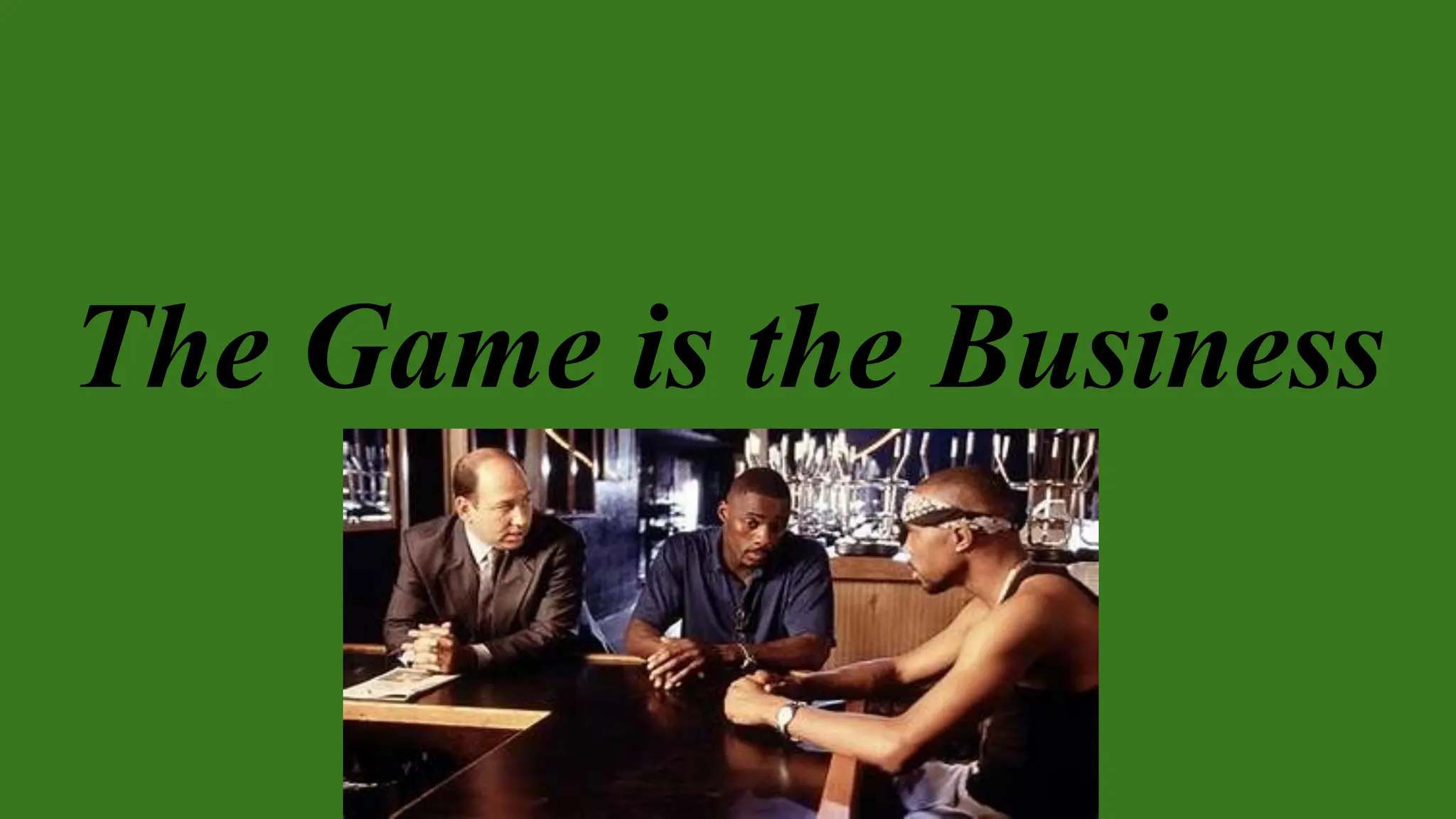 The Stringer Bell Manifesto: Power Through Control | PPT